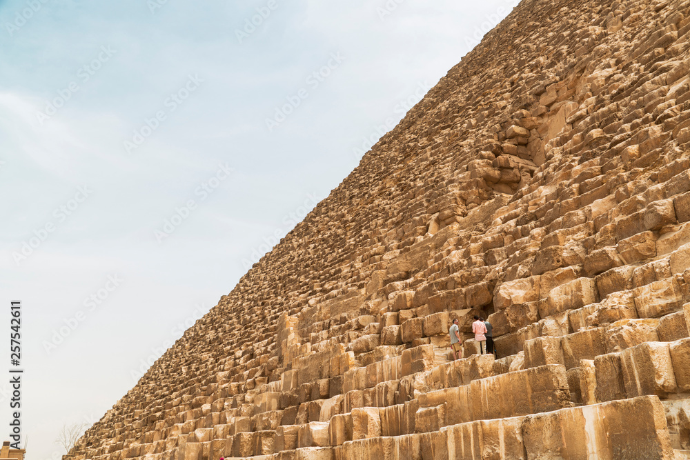 Side view of Great Pyramid of Giza, Cairo, Egypt Stock Photo | Adobe Stock
