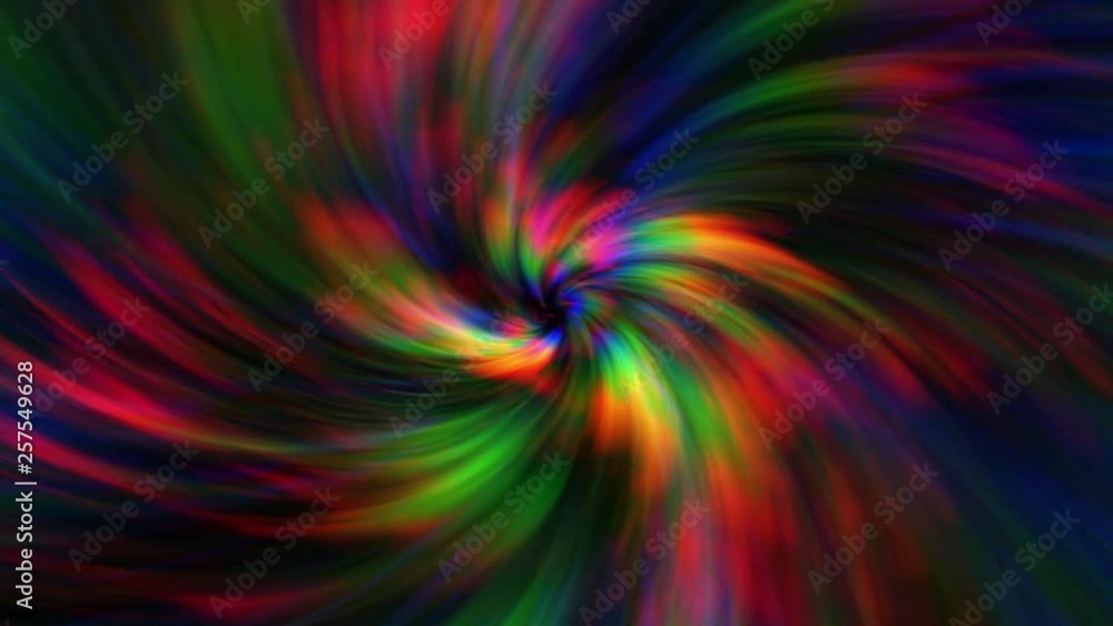 Slowly Middle Light ray suction. Colorful bending Backdrop LED Video ...