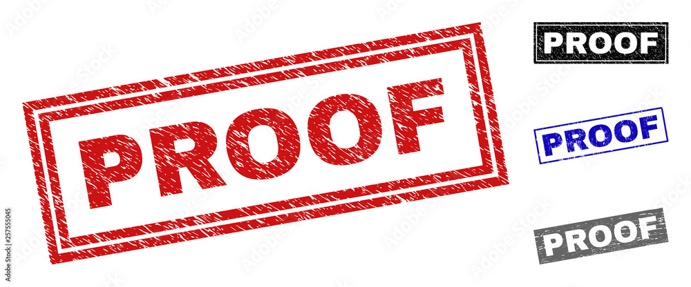 Grunge Proof Rectangle Stamp Seals Isolated On A White Background ...