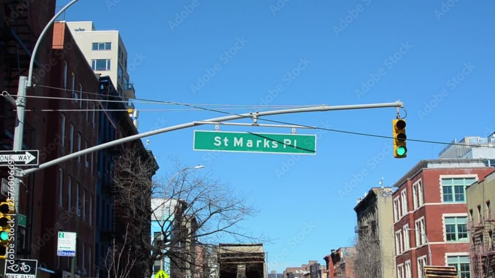 Iconic street signs of New York City. Know as the hip, notorious area ...