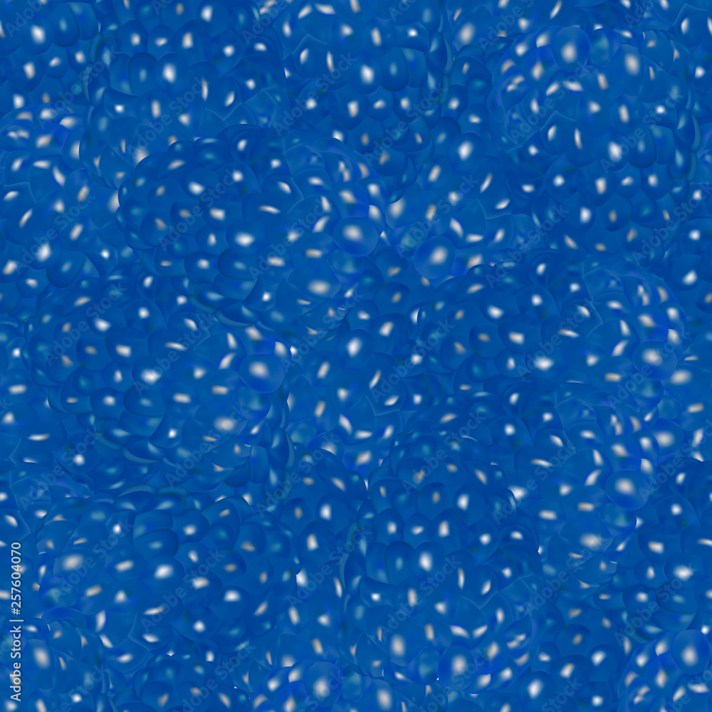 Seamless texture with blue raspberries. Vector illustration Stock ...