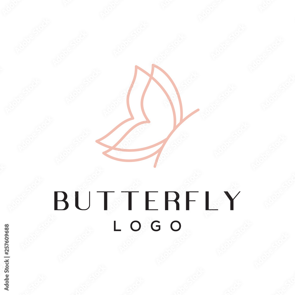 butterfly logo design Stock Vector | Adobe Stock