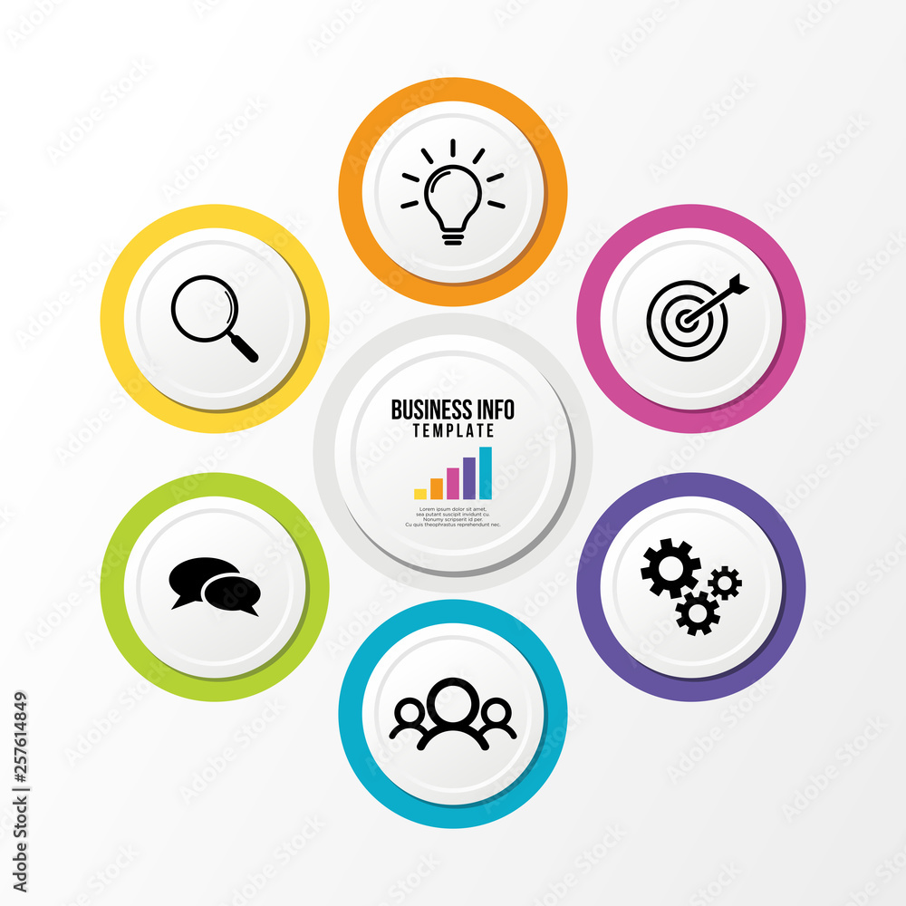 Modern Vector Infographics Elements Design Template. Business Data ...