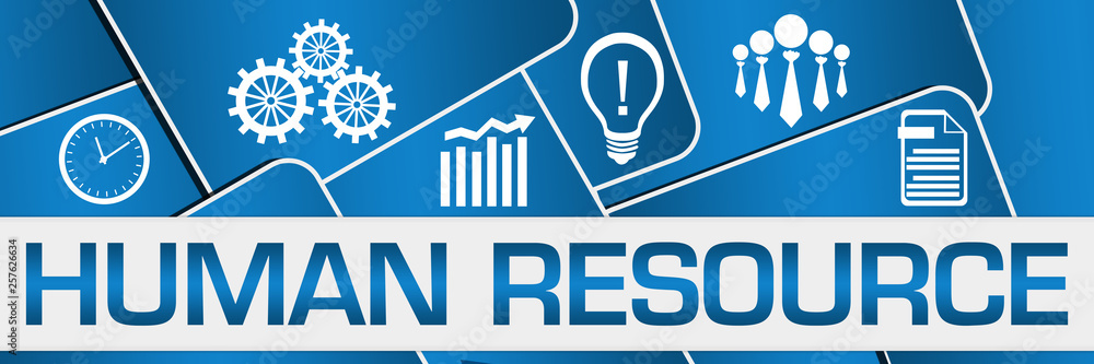 Human Resource Blue Rounded Squares Texture Symbols Stock Illustration ...