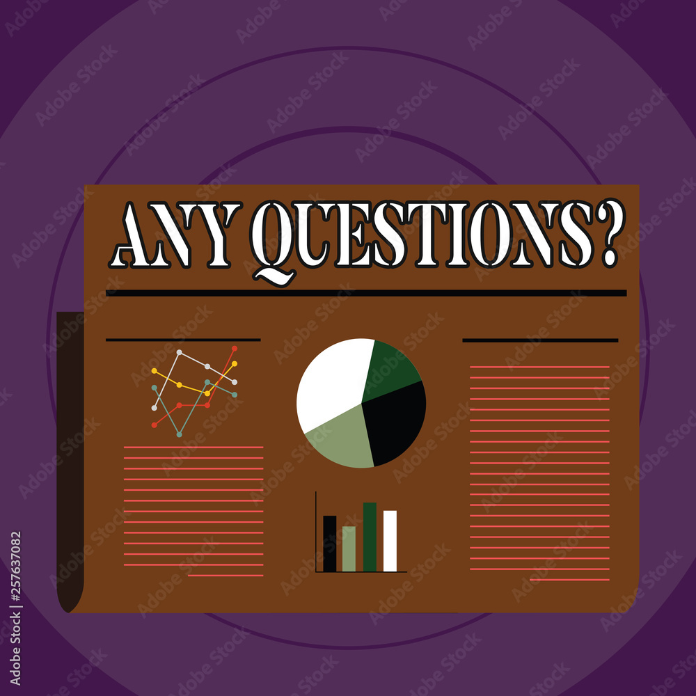 Conceptual hand writing showing Any Questions Question. Concept meaning ...