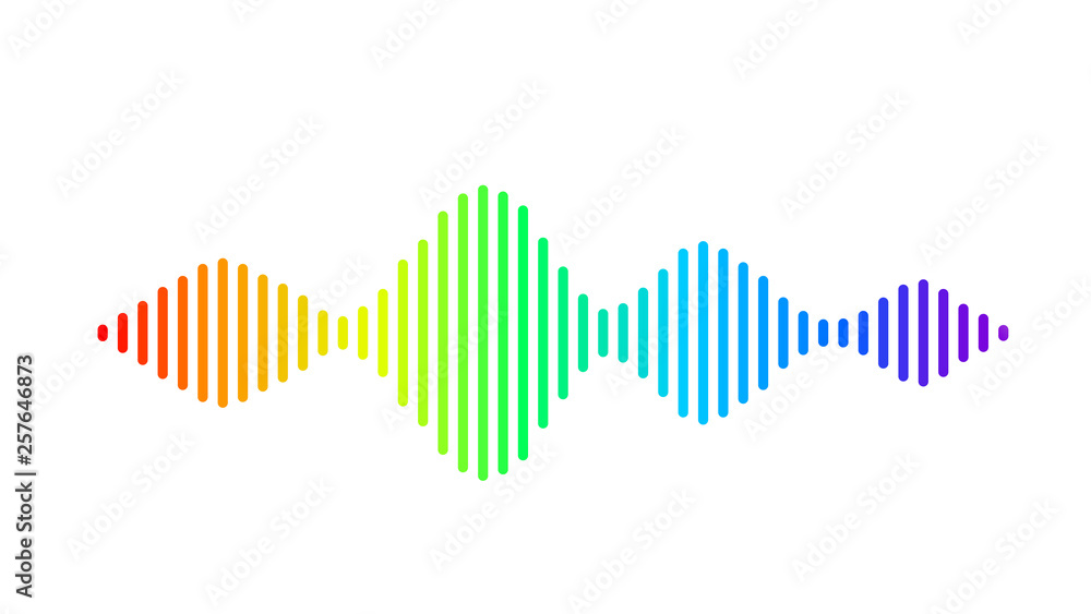 Wave sound vector background. Music flow soundwave design, spectrum ...