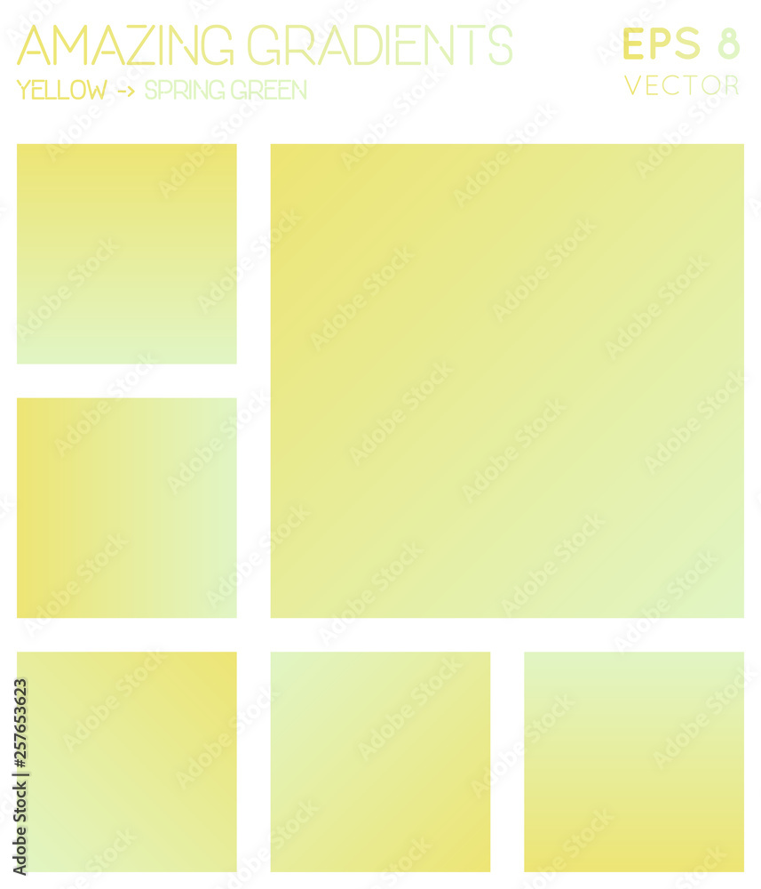 Colorful gradients in yellow, spring green color tones. Actual gradient ...