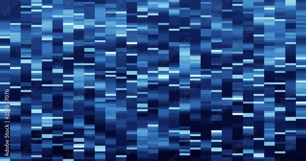 Abstract blinking pixel blocks moving background. Loop animation, 4k ...