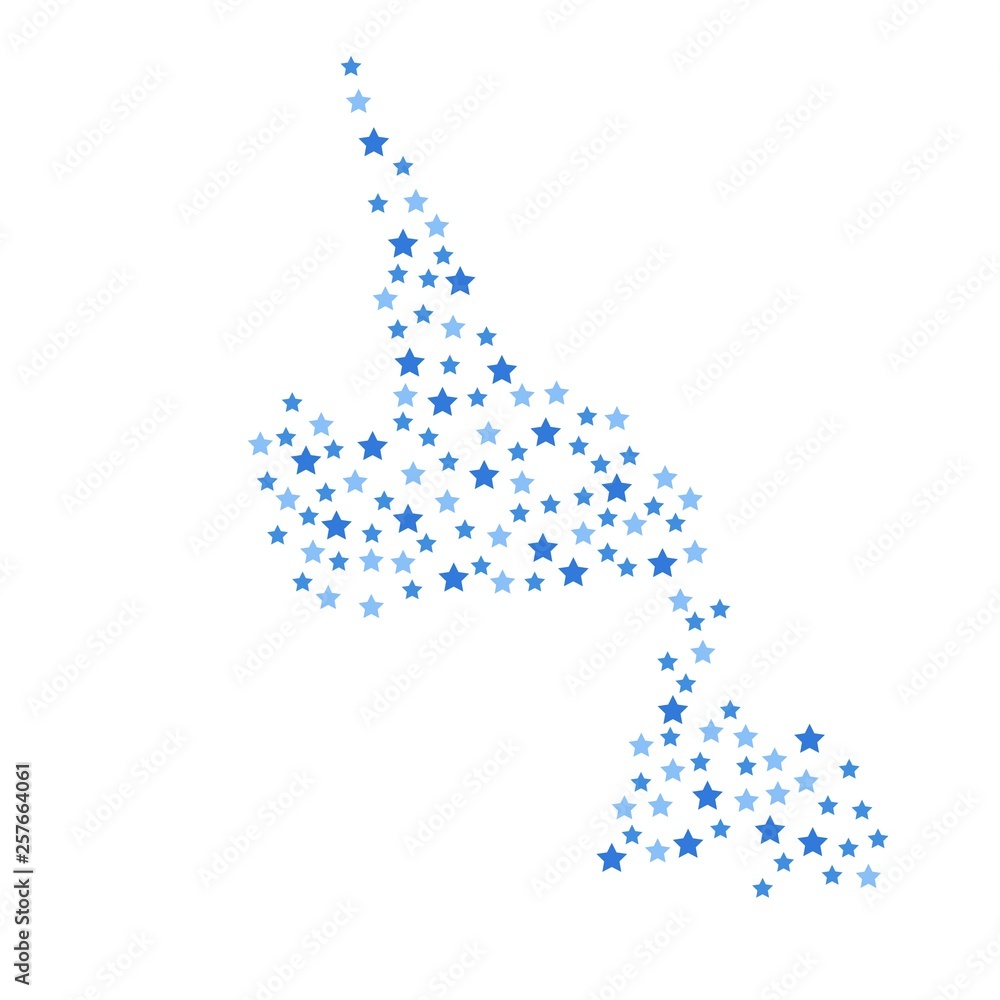 Newfoundland and Labrador Canadian province map background with blue ...