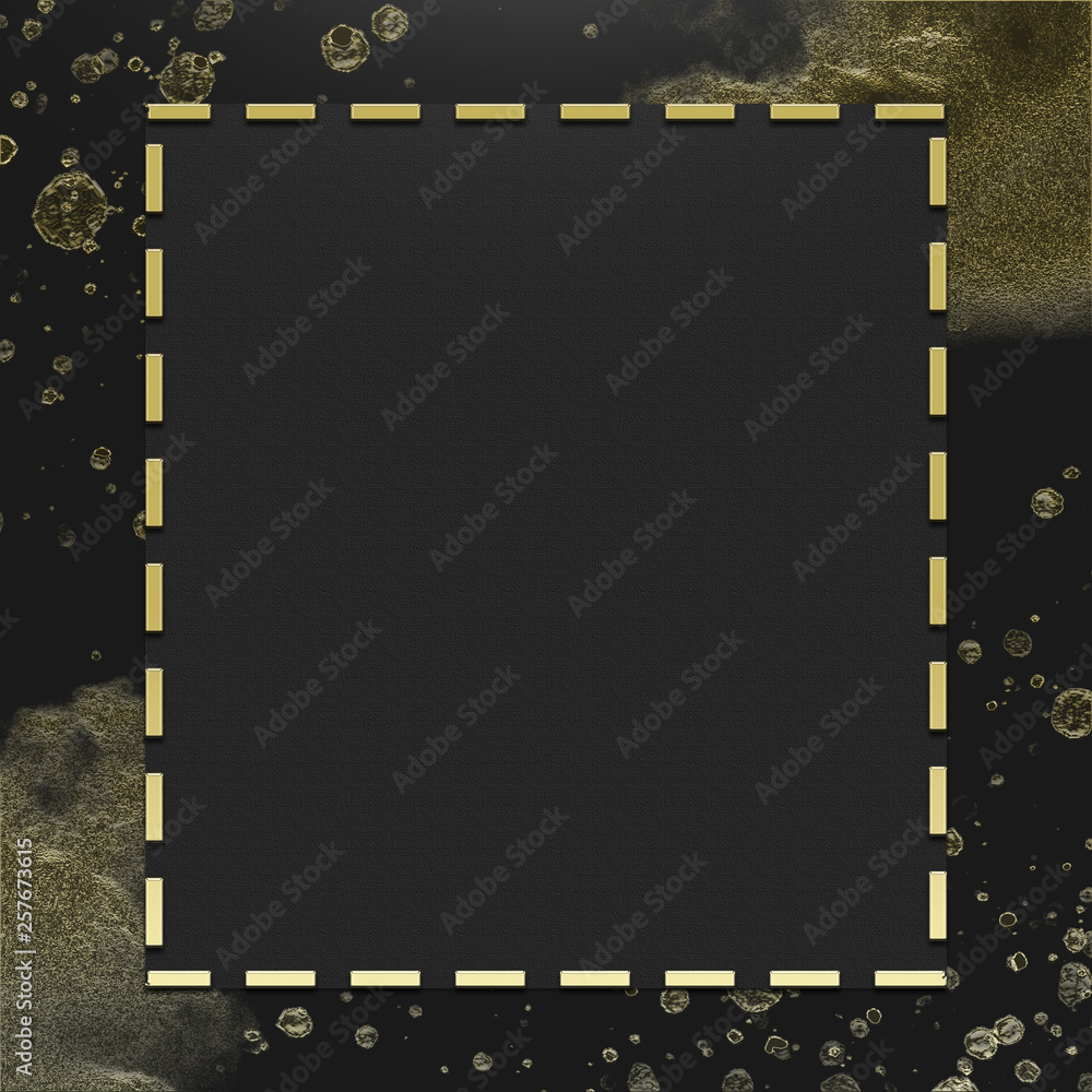 frame gold on black background,design Stock Illustration | Adobe Stock