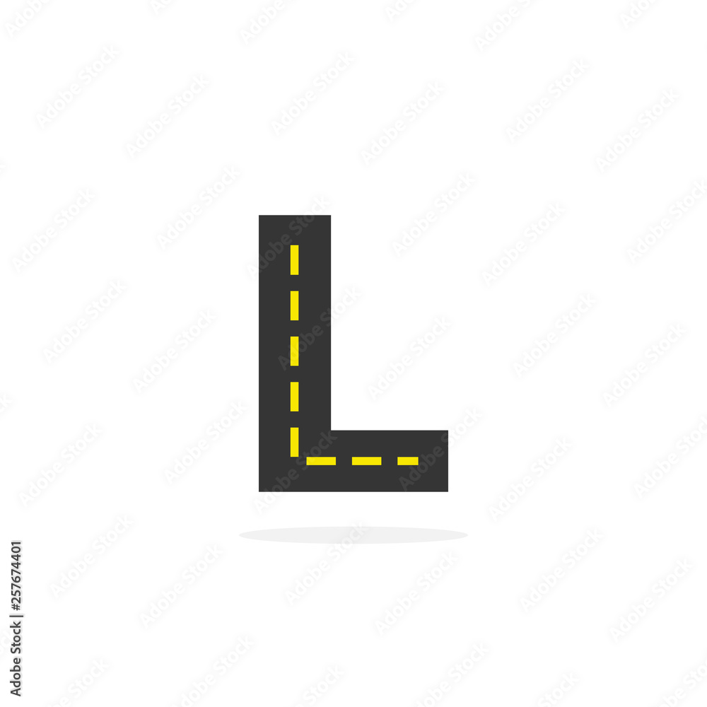Vector Logo Road Logistics Letter L Stock Vector | Adobe Stock