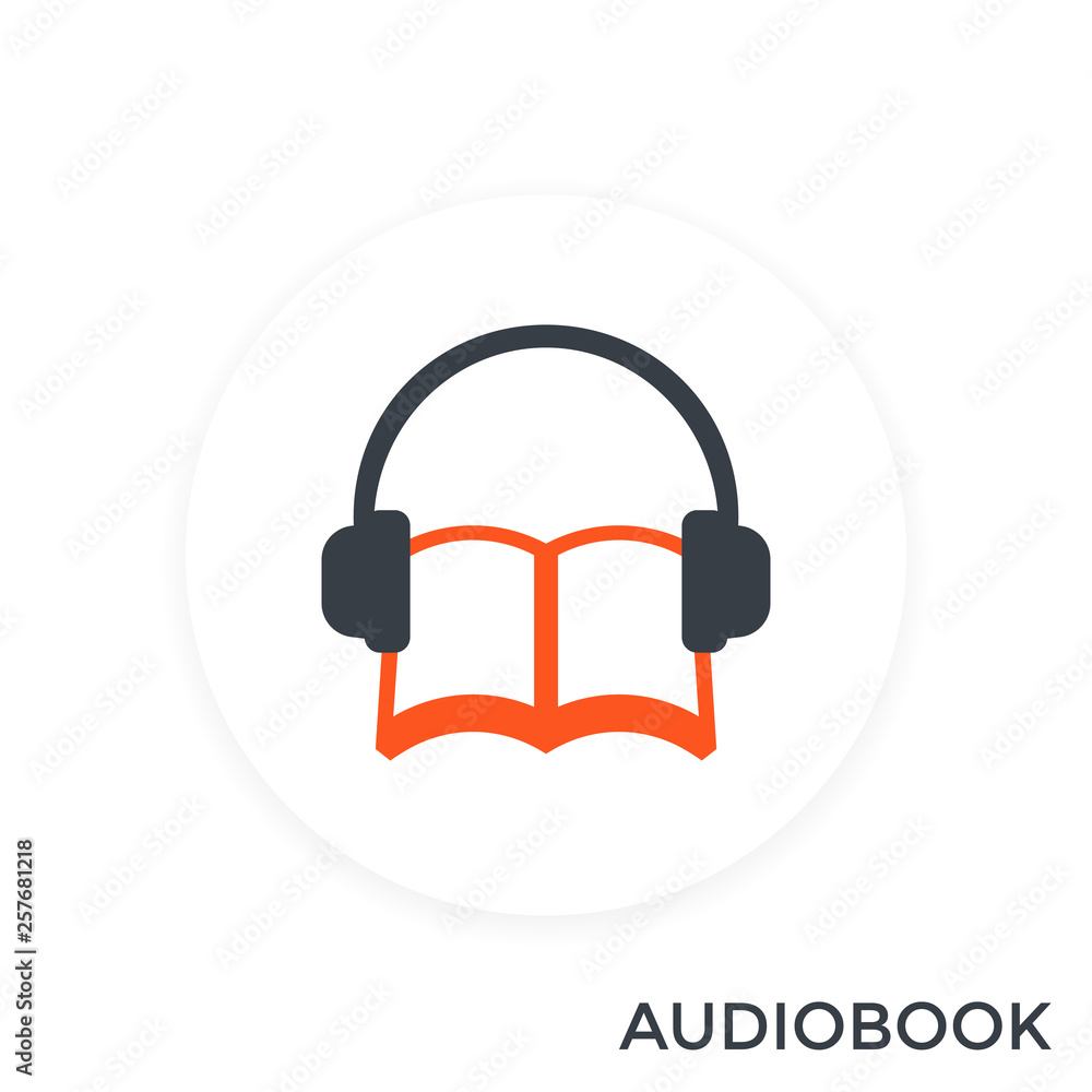 audiobook icon, vector illustration Stock Vector | Adobe Stock