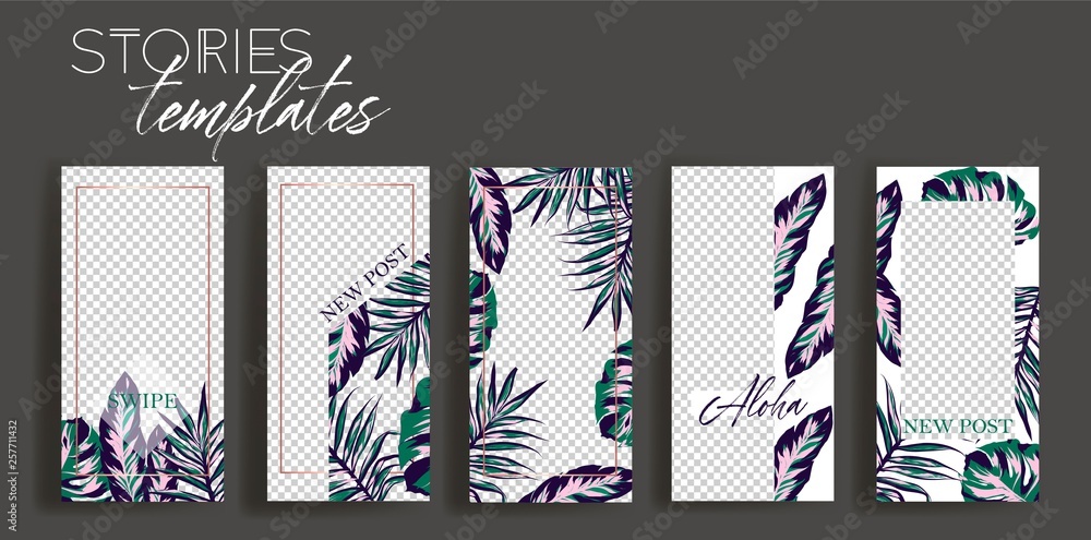 Set of instagram Templates.Vector Layout. Design backgrounds for social ...