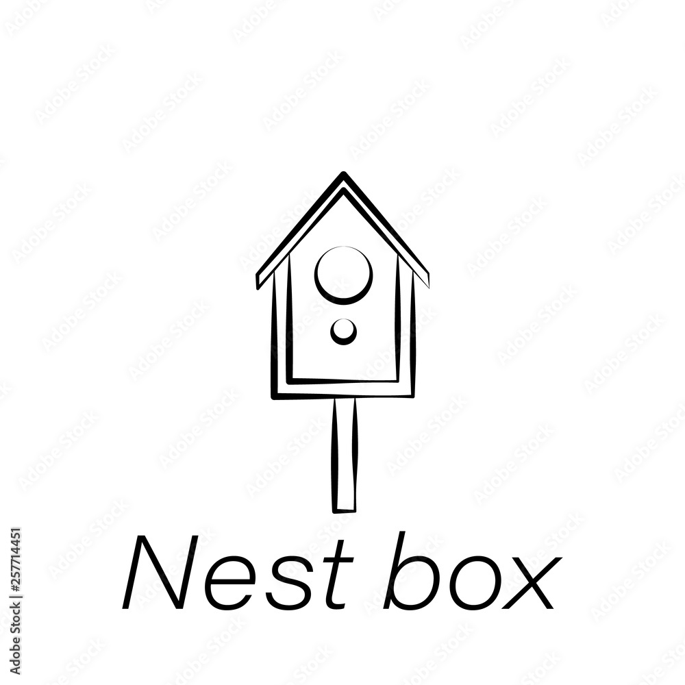 nest box hand draw icon. Element of farming illustration icons. Signs ...