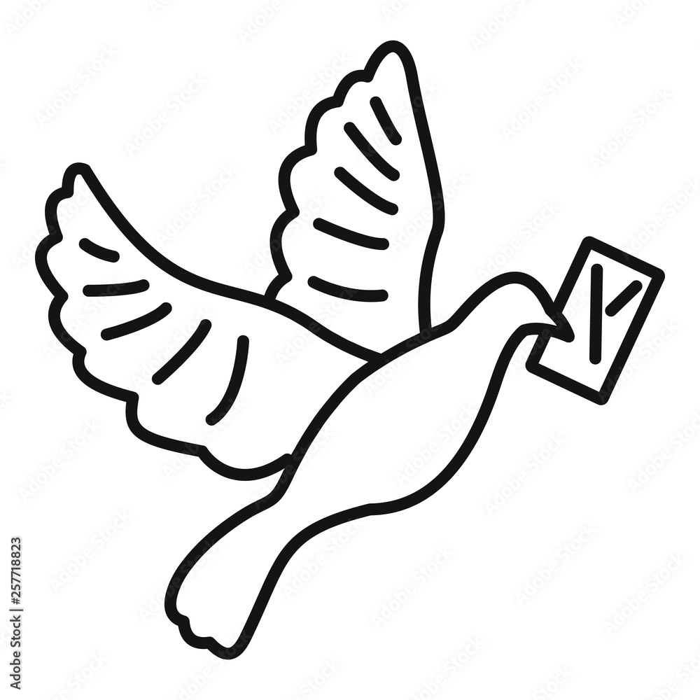 Post pigeon icon. Outline post pigeon vector icon for web design ...