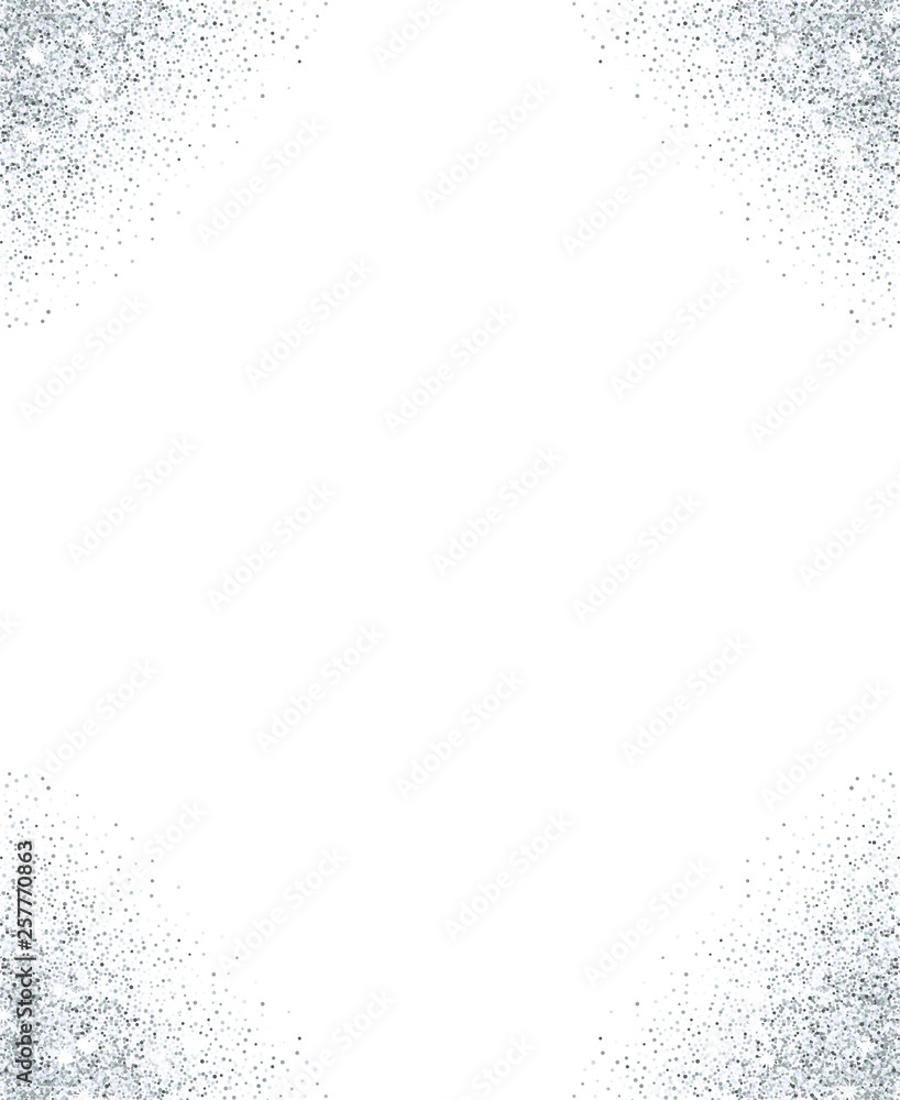 Silver glitter background template for your for holiday designs. Stock ...