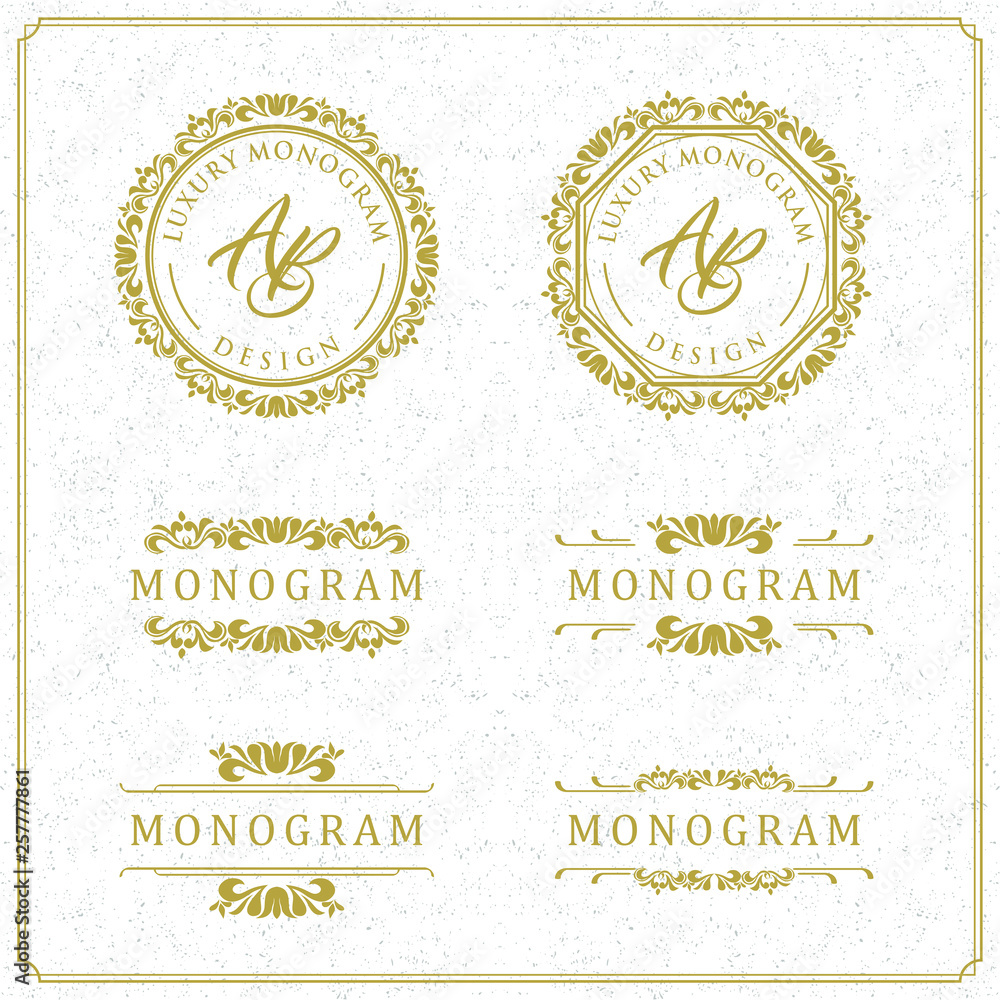 Luxury design set for wedding and decoration Stock Vector | Adobe Stock