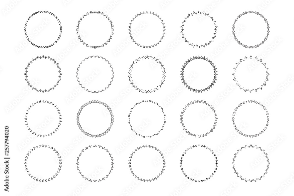 Big set of vector graphic circle frames for designBig set of vector ...