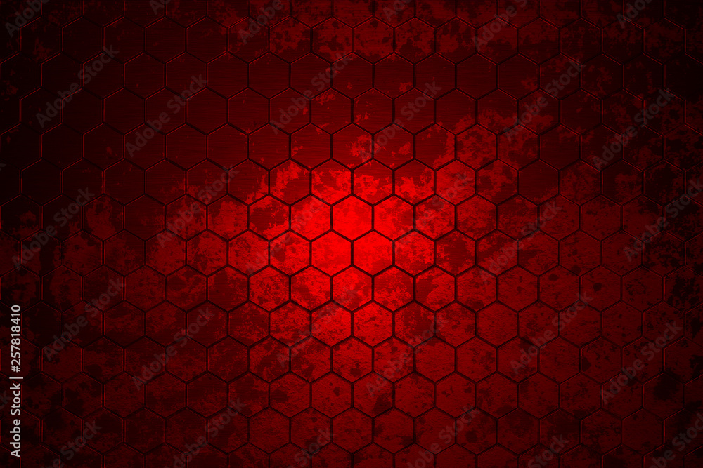 dark red hexagon background and real texture Stock Illustration | Adobe ...