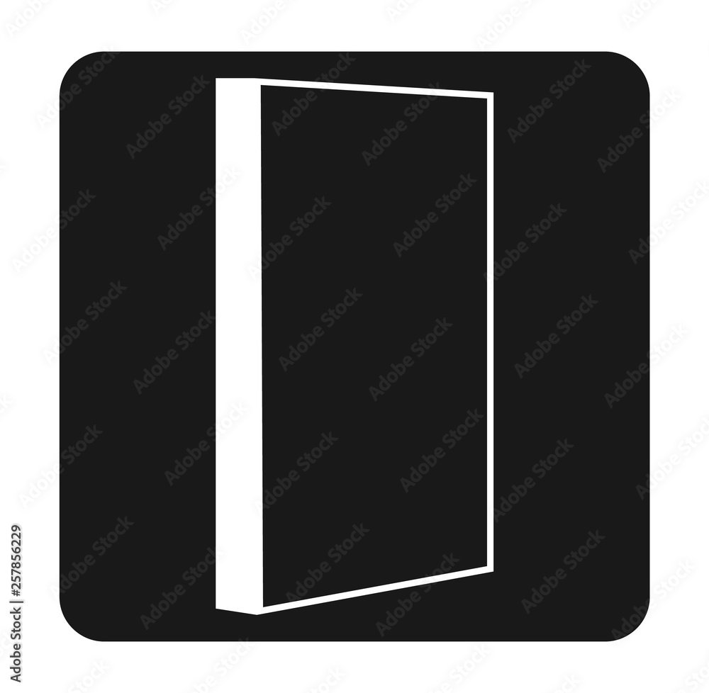 Vector black and white book icon Stock Vector | Adobe Stock