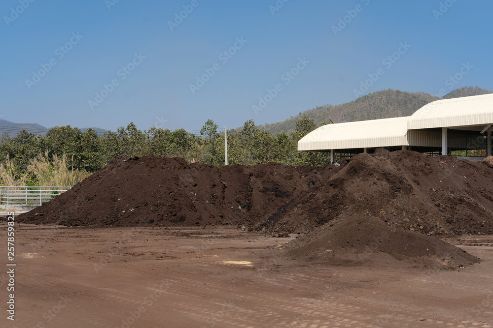 organic compost heap. fertilizer production for soil cultivation Stock ...