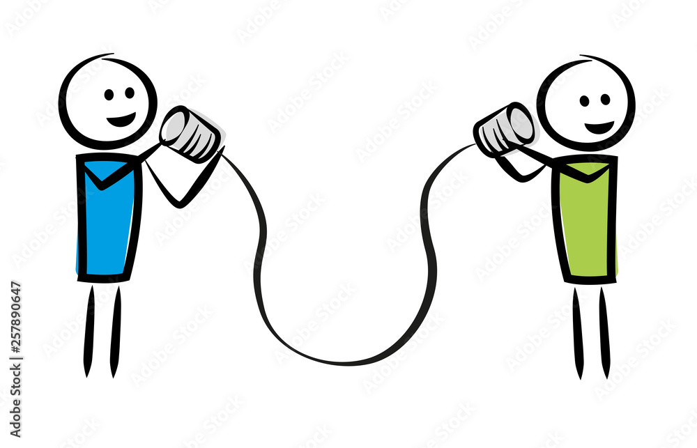 Zwei Personen, Die Miteinander Reden, Zeichnen