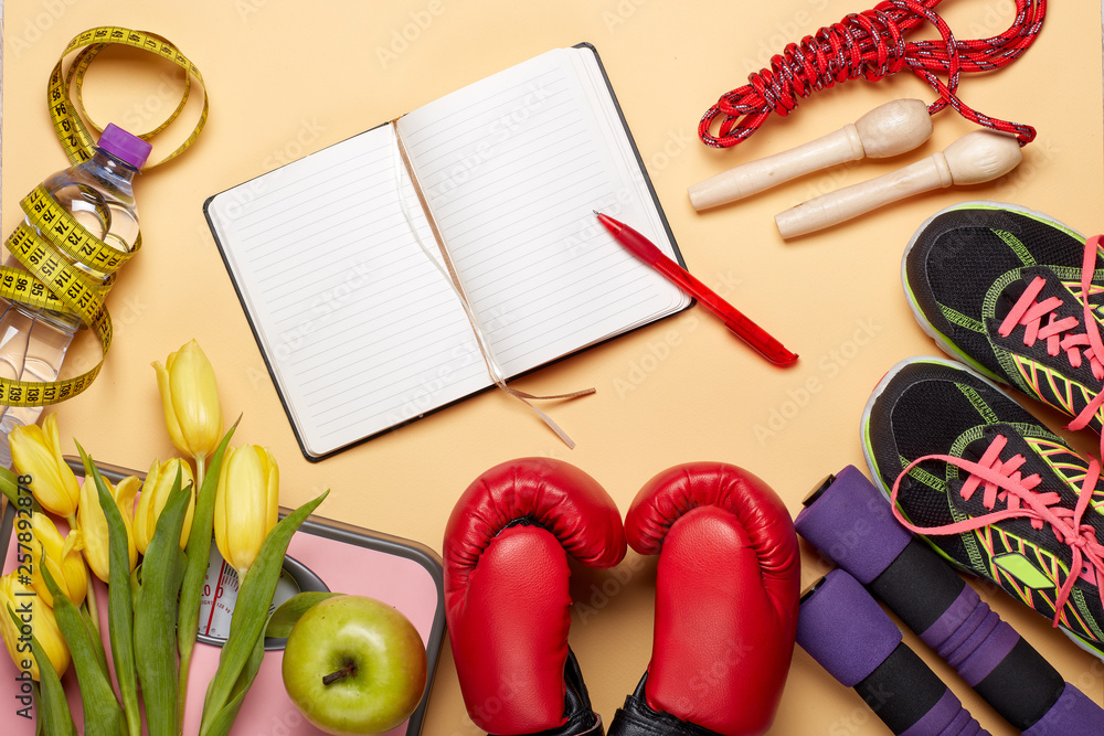 Female fitness background. Stock Photo | Adobe Stock