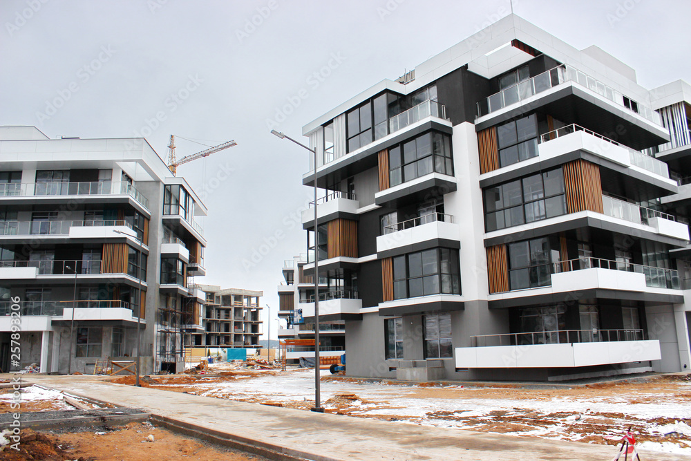 Construction Works Of Modern Low rise Residential Buildings Construction Works Of Modern Low rise Residential Buildings