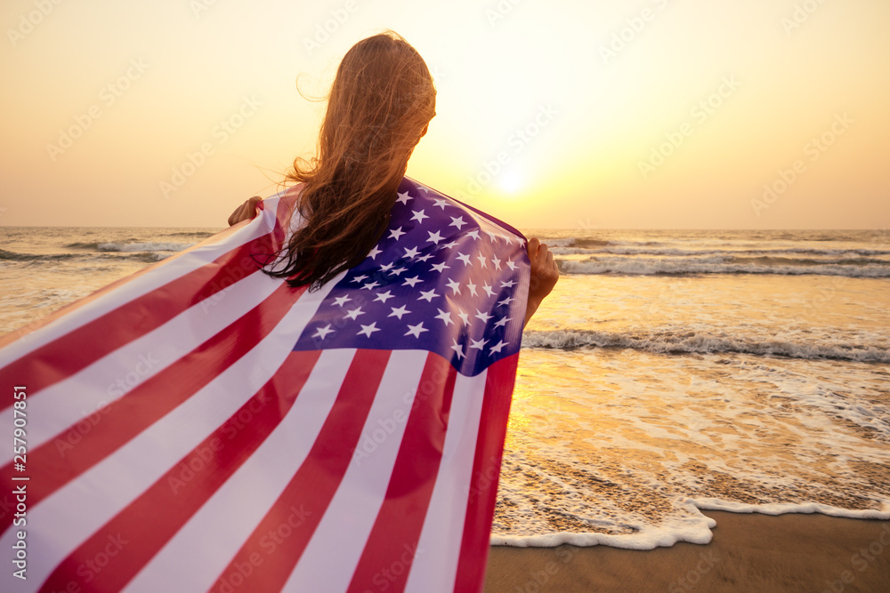 American Flag Beach Cover Photo
