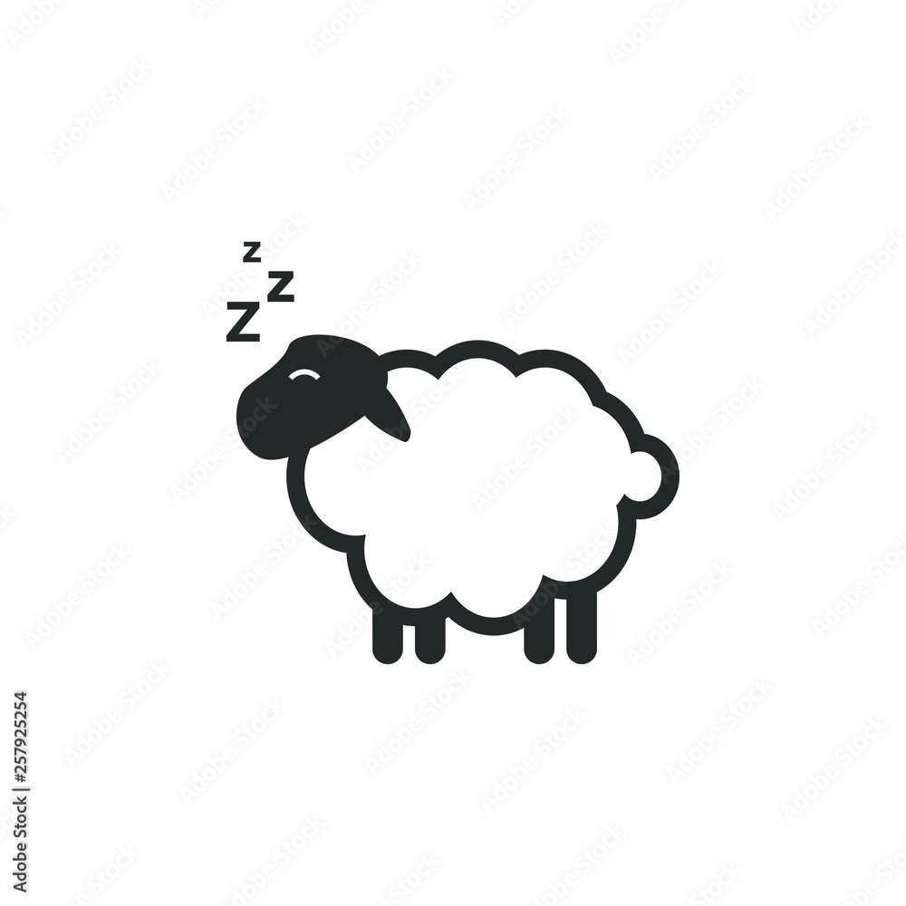 Sheep sleep graphic design template vector illustration Stock Vector ...
