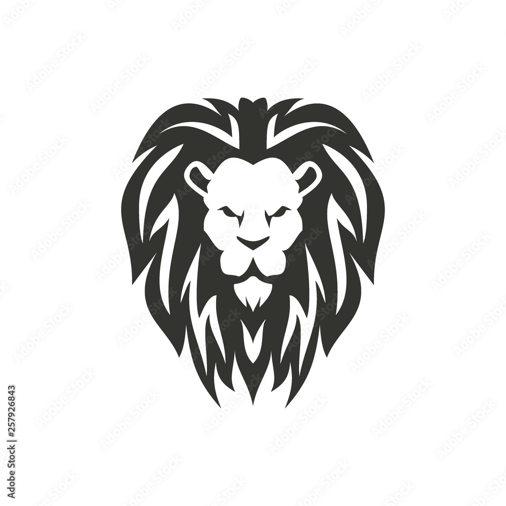 Lion symbol isolated on white background. Stock Vector | Adobe Stock