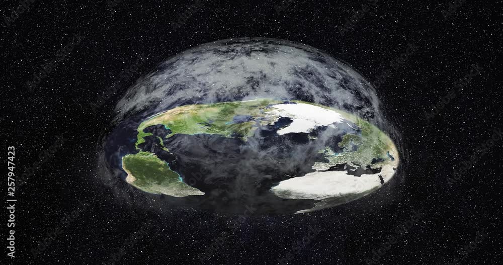 Loopable: Flat Earth ancient myth concept with disk-shaped world and ...