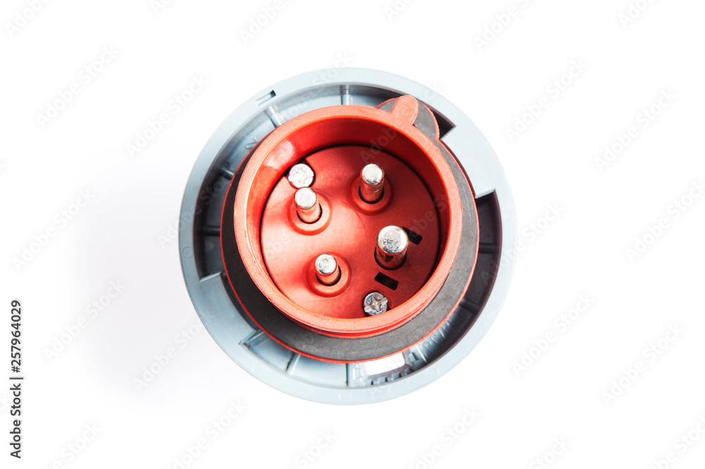 Original power plug for connecting the refrigerated container. Stock ...