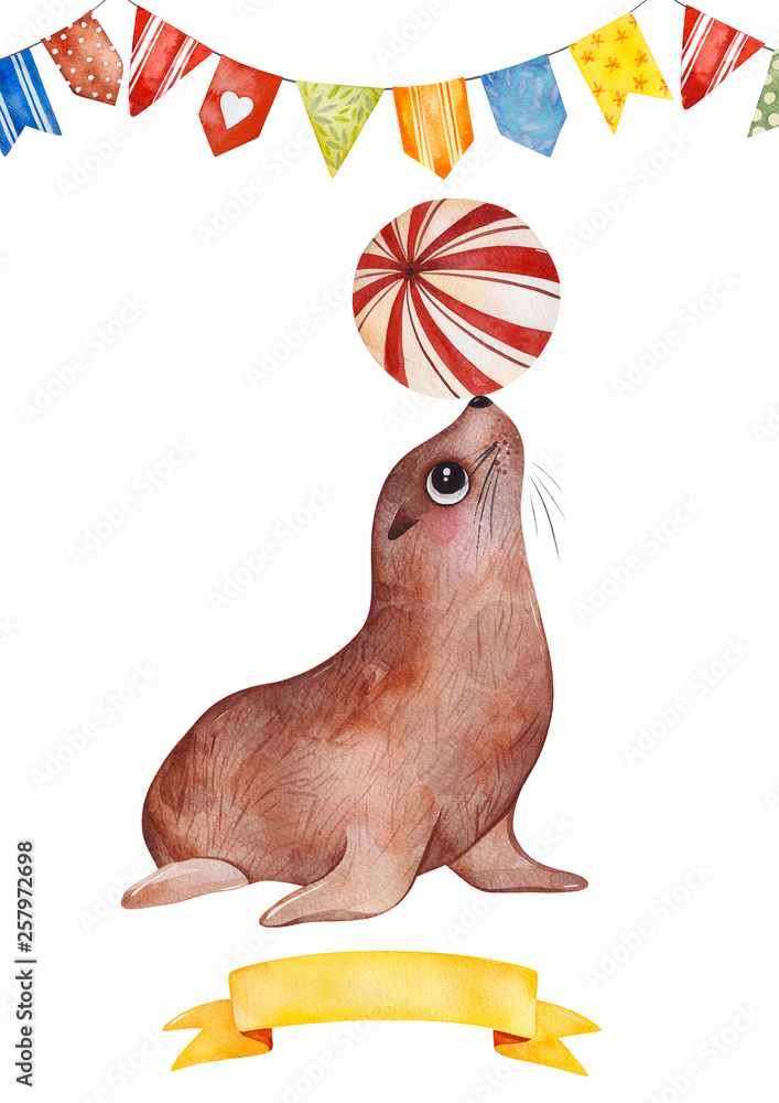 Circus Seal Template