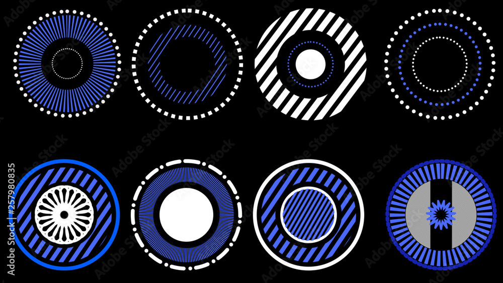 Animated Shapes Pop Circle Overlay Stock Template | Adobe Stock