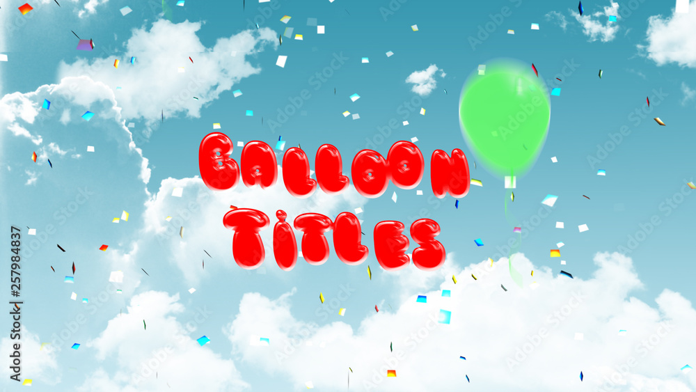 Simple Balloon Titles Stock Template | Adobe Stock