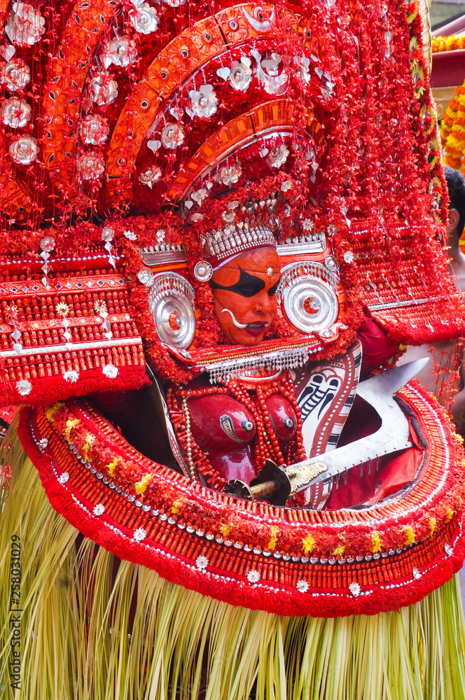 Theyyam - Traditional art form of north Kerala - India (Bhagavathi ...