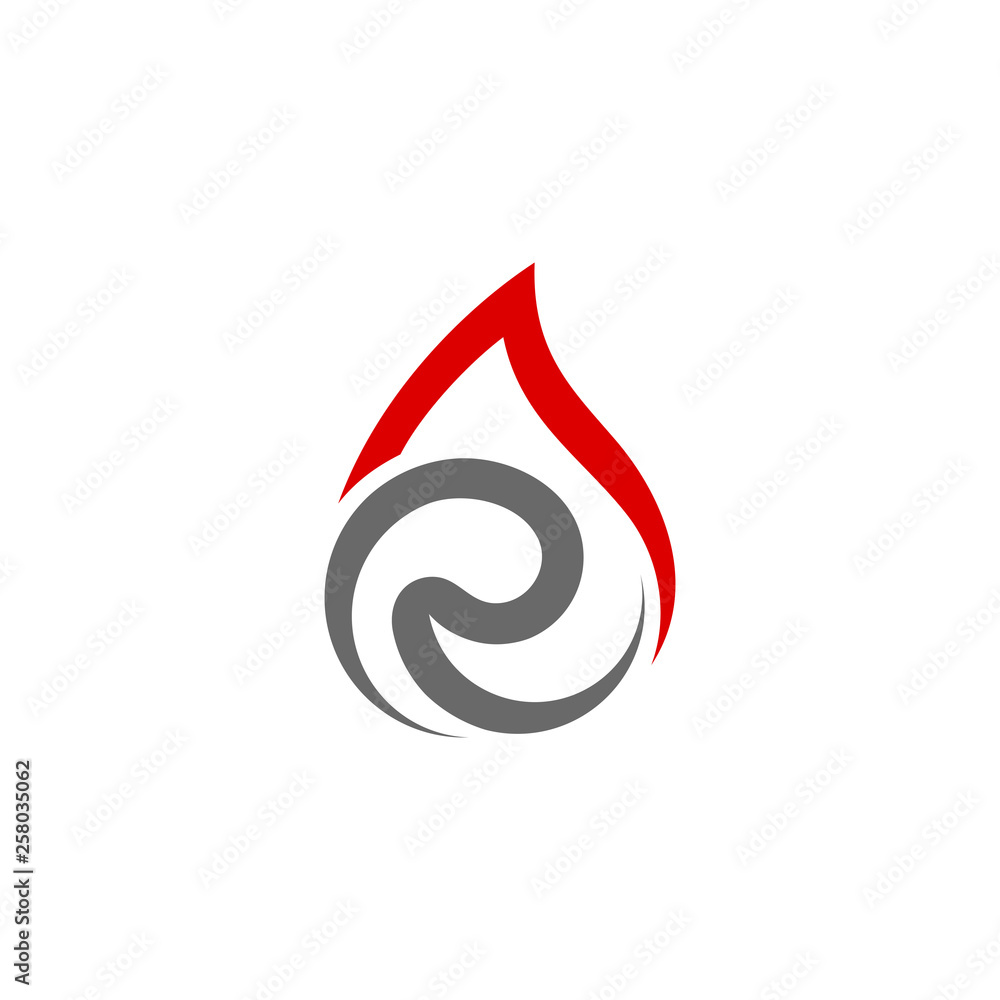 illustration logo from letter R with oil and gas logo design concept ...
