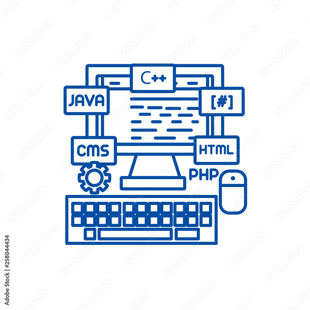 Programming,coding,wed developer line concept icon. Programming,coding ... Programming,coding,wed developer line concept icon. Programming,coding ...