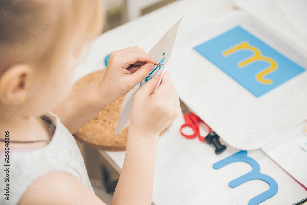 Montessori Education. Montessori School. Learning materials in a ...