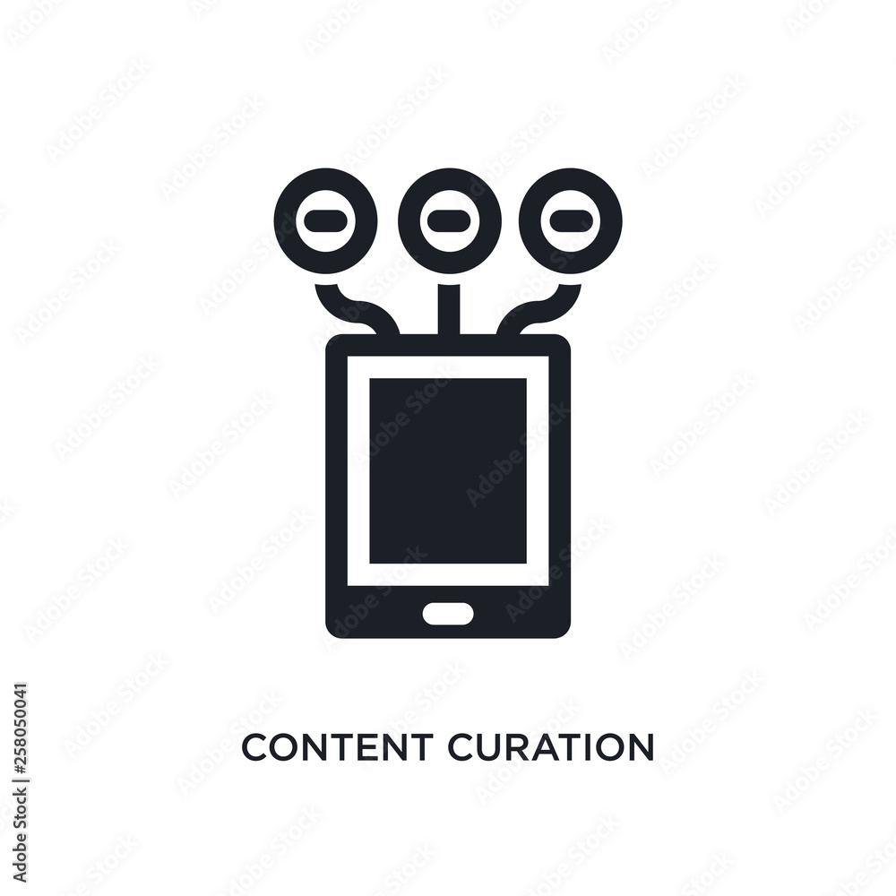 content curation isolated icon. simple element illustration from ...