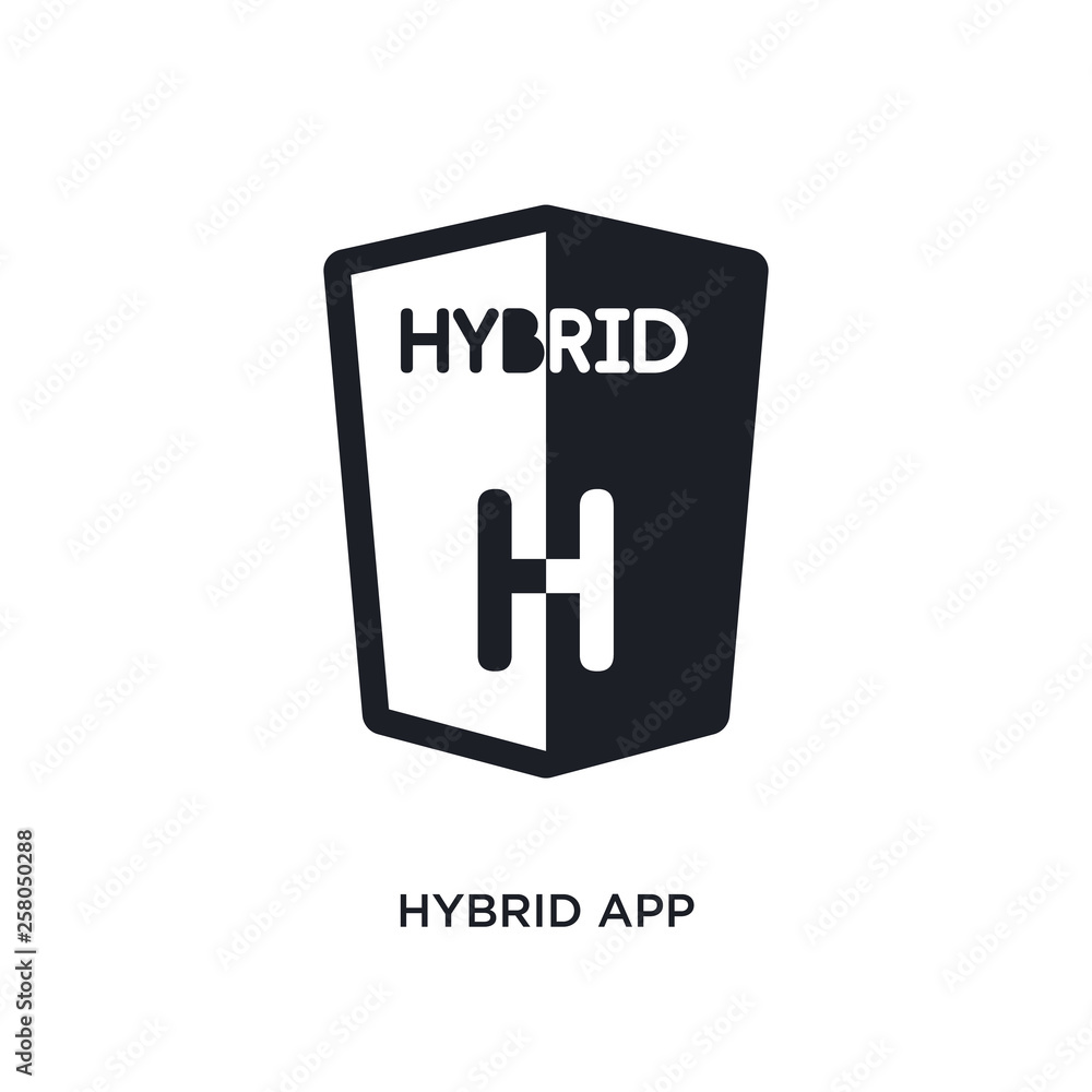 hybrid app isolated icon. simple element illustration from technology ...
