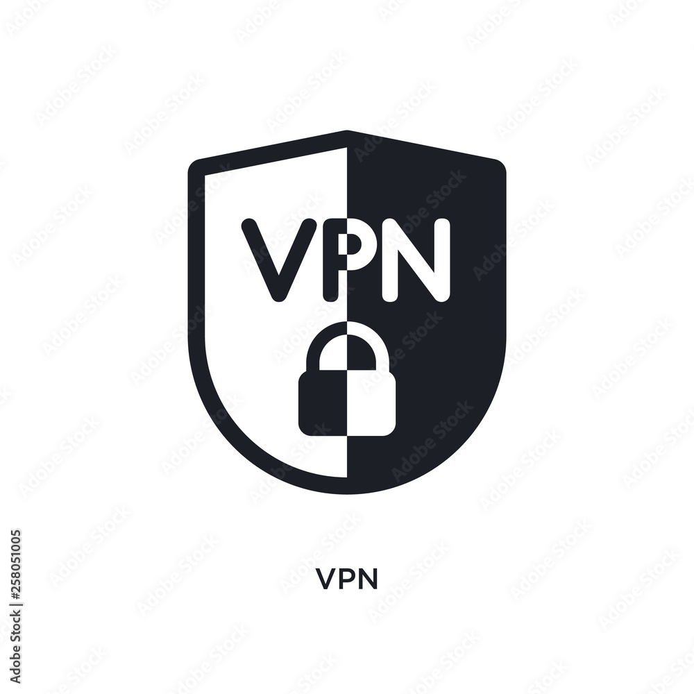 vpn isolated icon. simple element illustration from technology concept ...