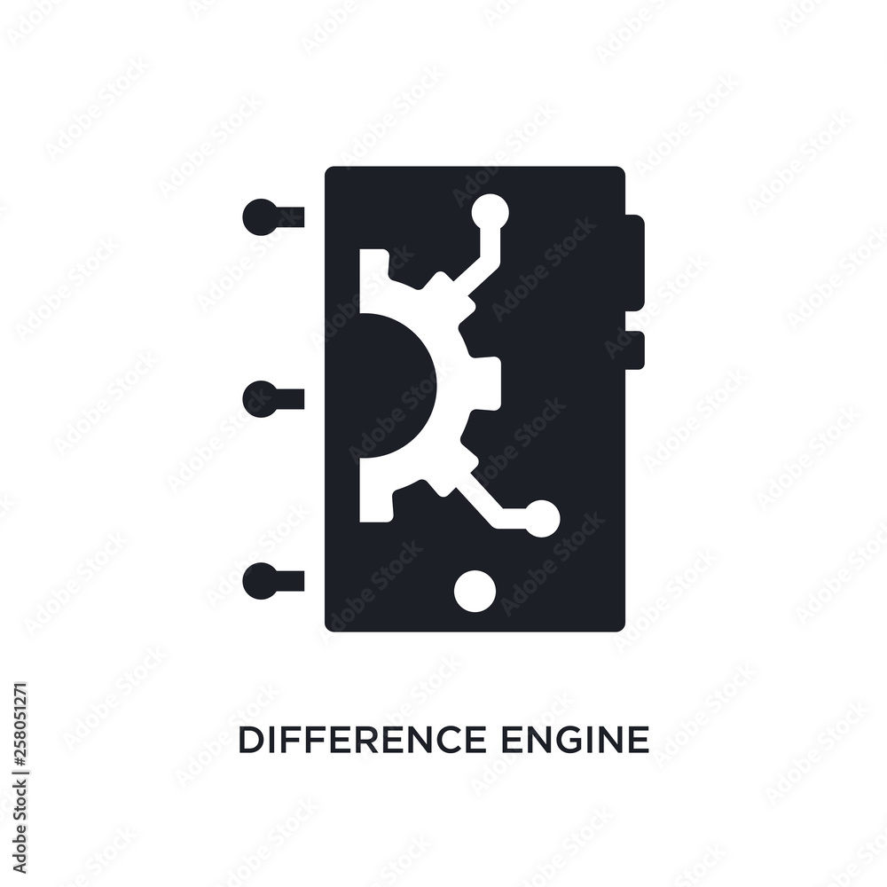 difference engine isolated icon. simple element illustration from ...