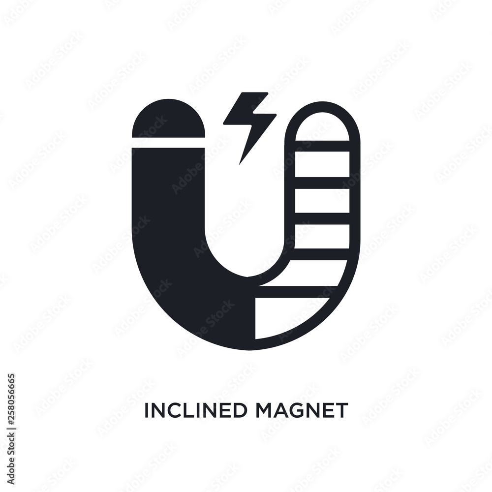 inclined magnet isolated icon. simple element illustration from ...