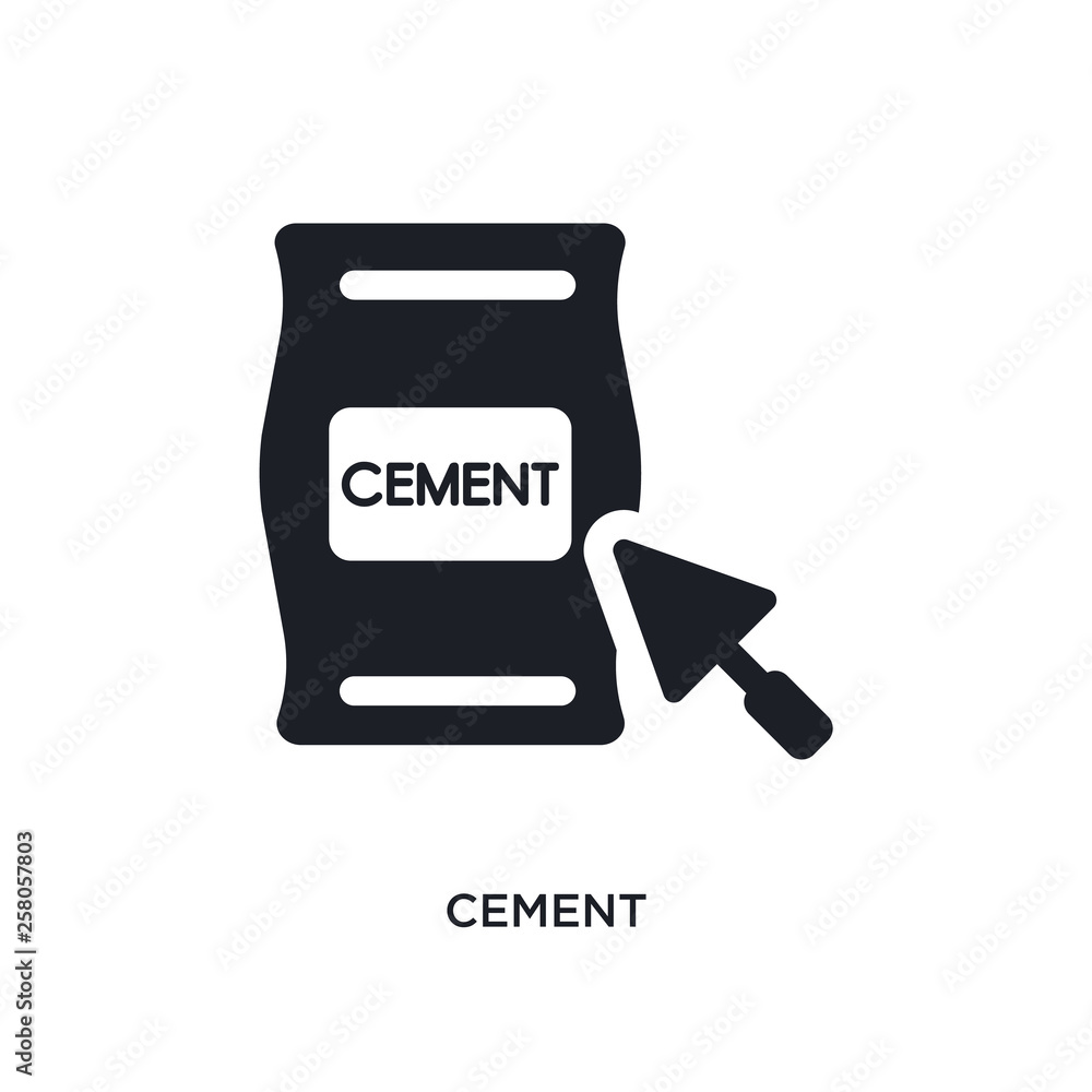 cement isolated icon. simple element illustration from construction ...