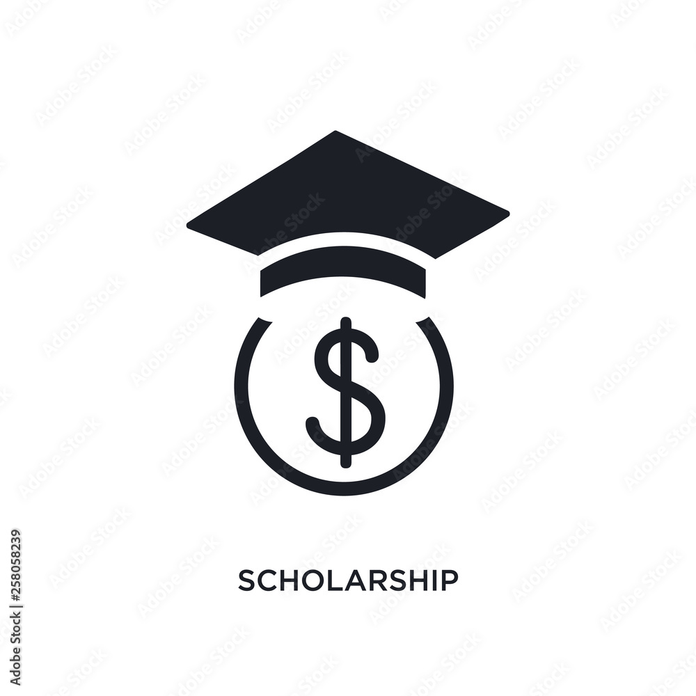 scholarship isolated icon. simple element illustration from e-learning ...