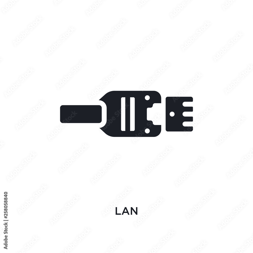 lan isolated icon. simple element illustration from electrian ...