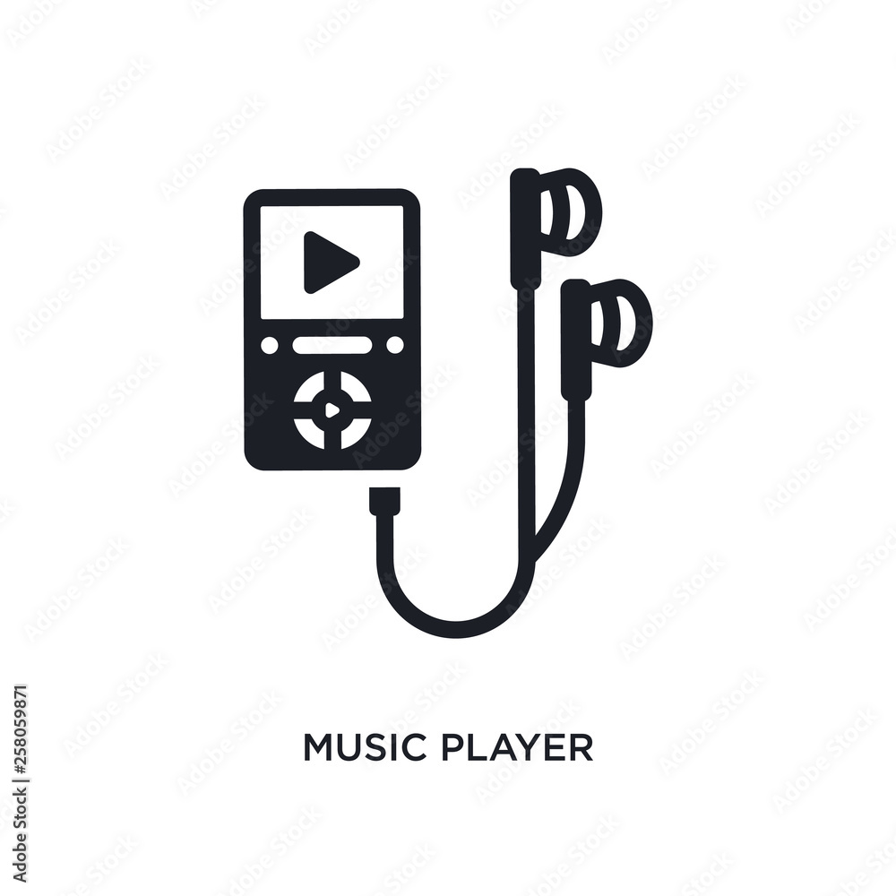 music player isolated icon. simple element illustration from electronic ...