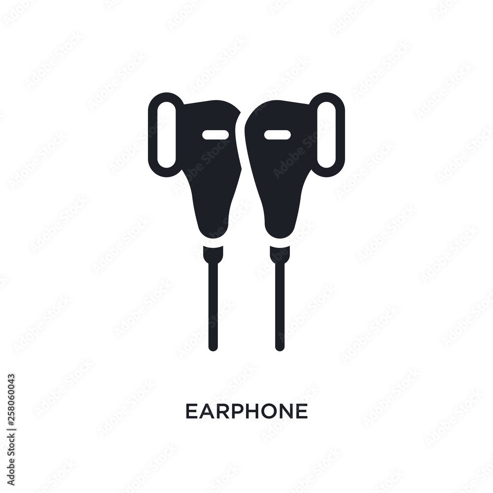 earphone isolated icon. simple element illustration from electronic ...